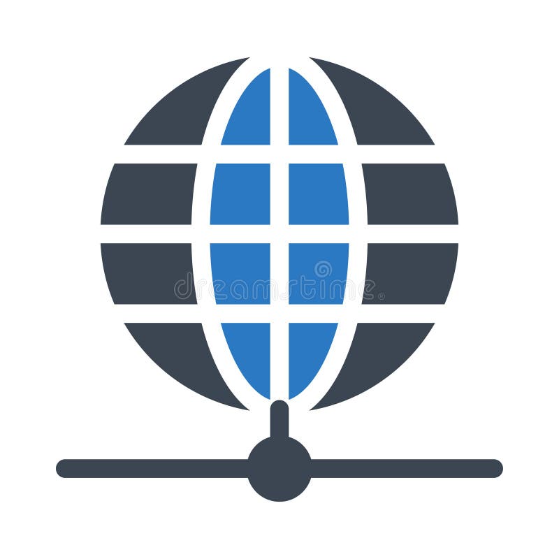 World Glyph Color Flat Vector Icon Stock Illustration - Illustration of ...