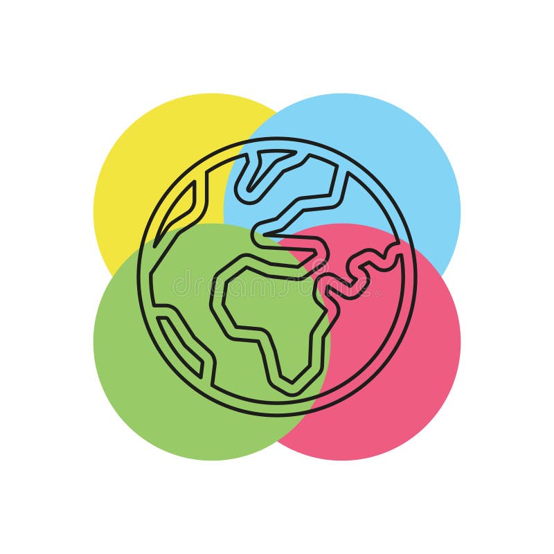 World vector icon stock illustration. Illustration of sign - 138148862