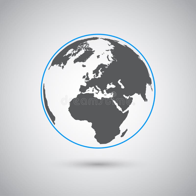 World Vector Symbol, Flat Design Stock Vector - Illustration of land ...