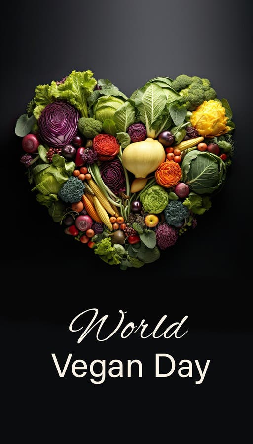 World Vegan Day Banner Template with Vegetable Illustration Stock ...