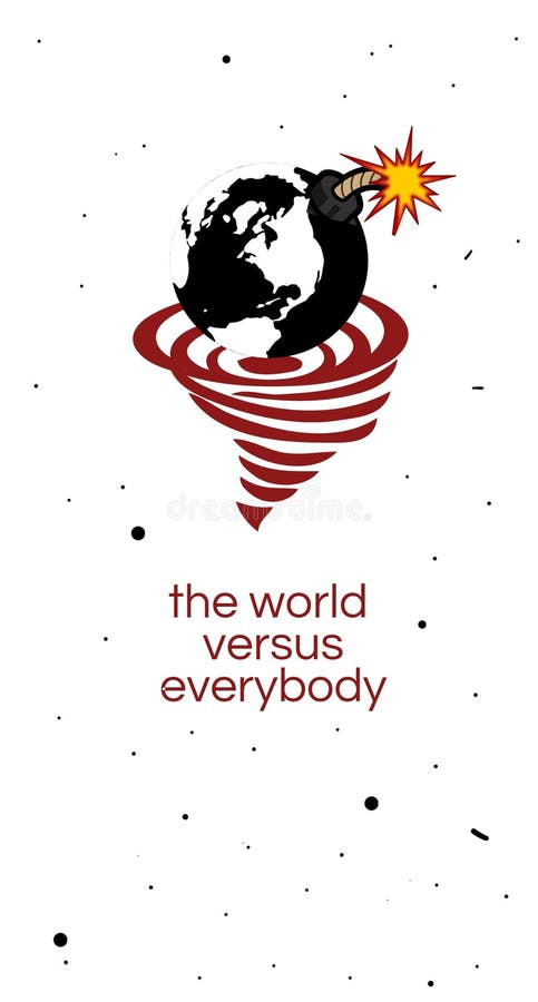 The World Versus Everybody Background Design Stock Illustration ...