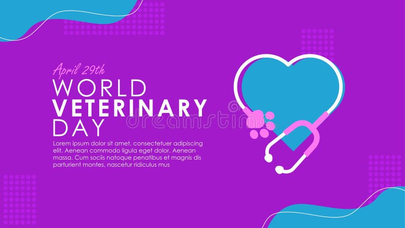 World Veterinary Day Banner Template Stock Vector - Illustration of ...
