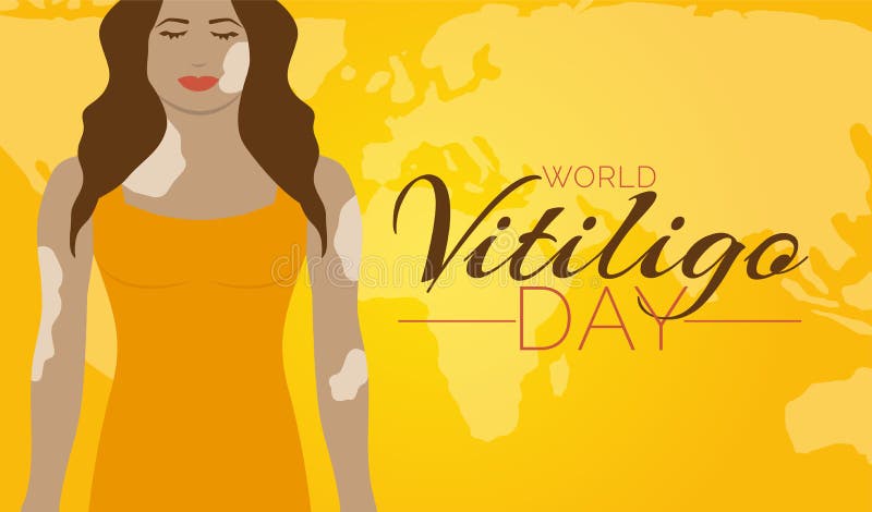 World Vitiligo Day Yellow Background Design Stock Vector - Illustration ...