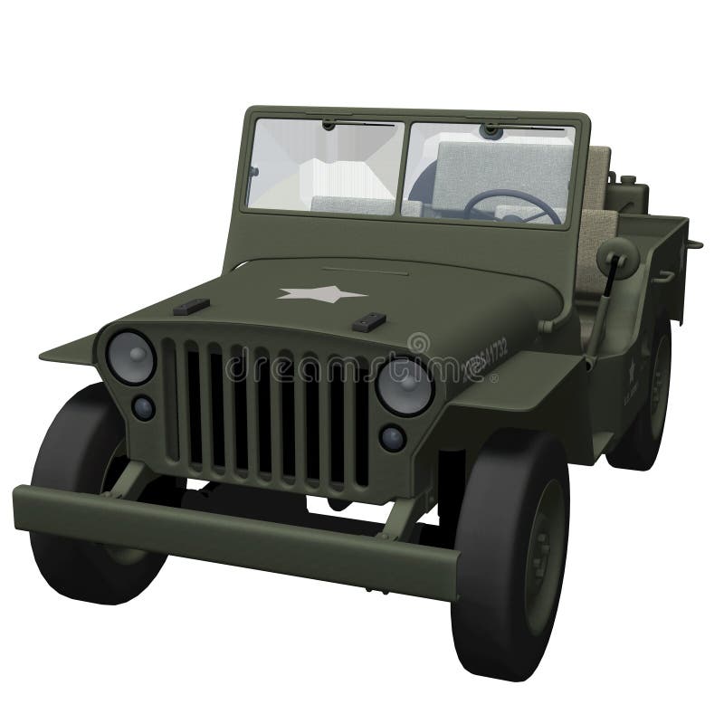 World War 2 Army Jeep stock illustration. Illustration of jeep - 55281477