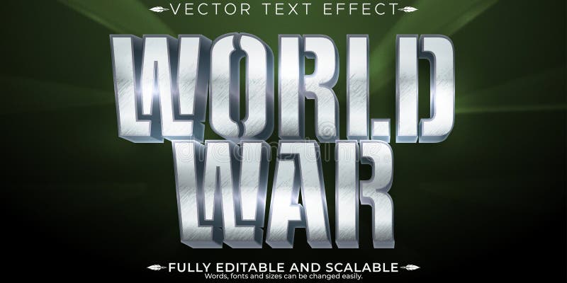 World War Army Text Effect, Editable Military and History Text Style ...