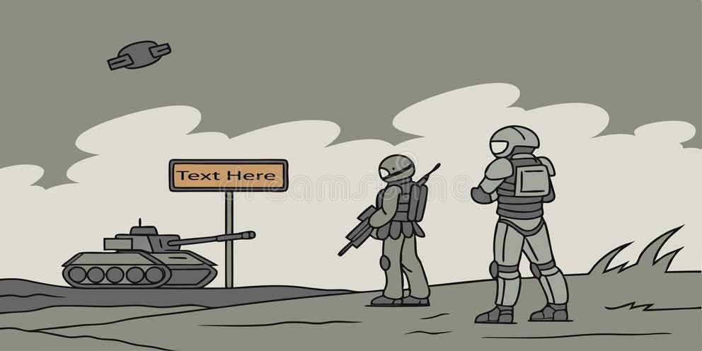 World War Cartoon Template Background. Generative AI Stock Vector ...