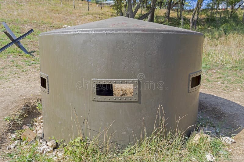 World War defense bunker stock photo. Image of metal - 198765602