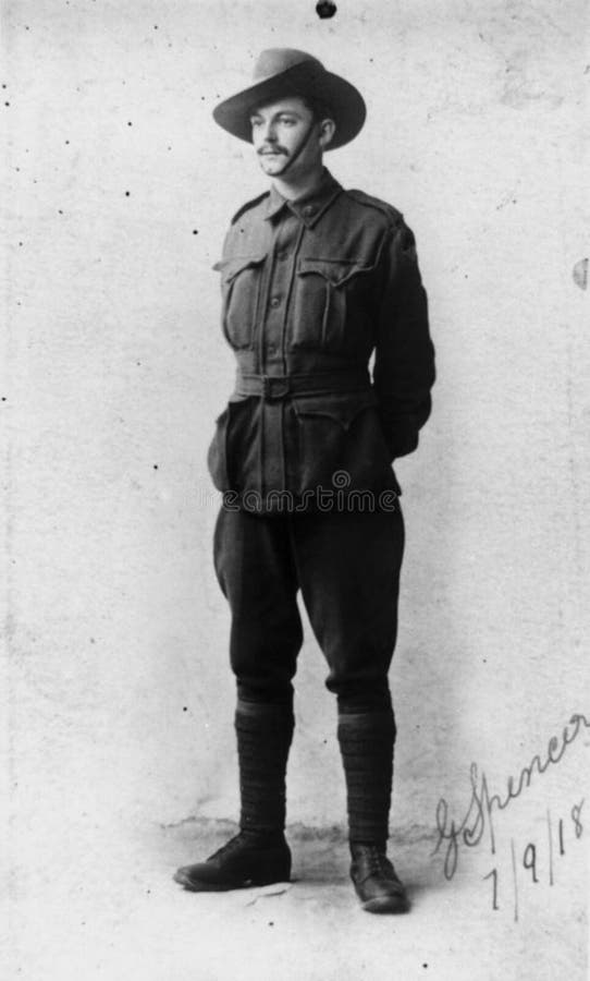 World War I Soldier G. Spencer, 1918 Picture. Image: 222466625