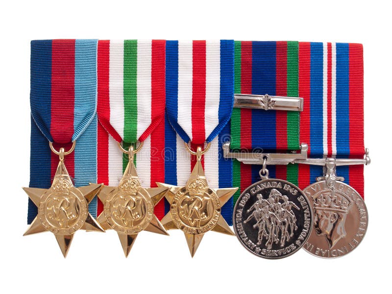 World War II Canadian Medals Stock Photo - Image of flight, close: 17623520