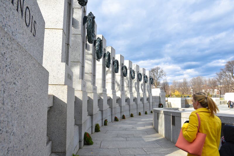 World War II Memorial, Pacific Side. Washington DC, USA. Editorial ...