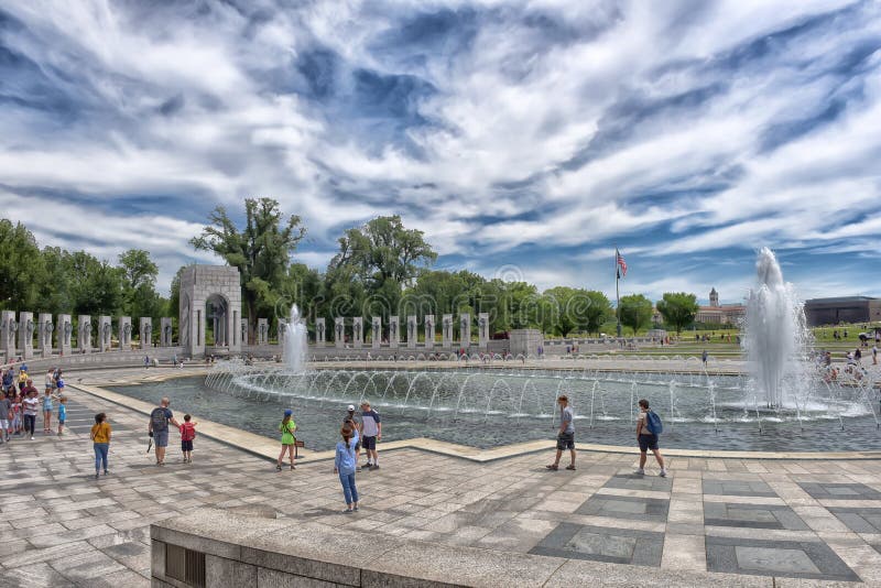 World War II Memorial Washington DC Editorial Stock Image - Image of ...