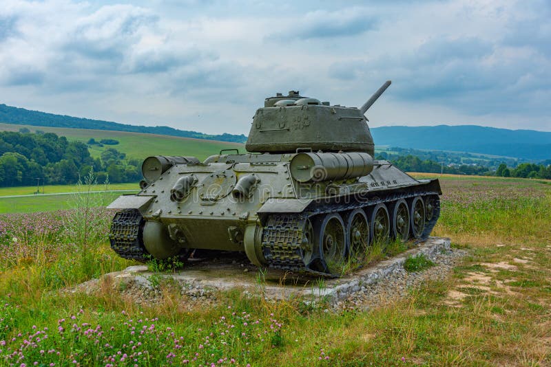 World War II Tank at the Death Valley in Slovakia Editorial Photography ...