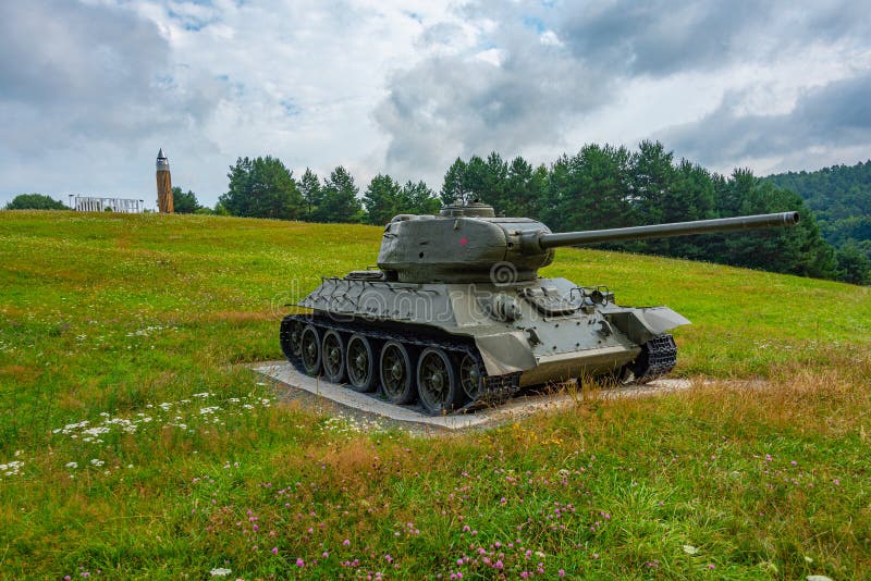 World War II Tank at the Death Valley in Slovakia Editorial Photography ...