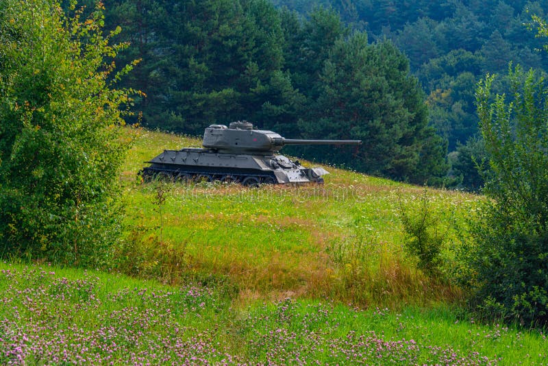 World War II Tank at the Death Valley in Slovakia Editorial Photography ...