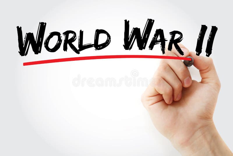 World War II Text with Marker Stock Image - Image of asia, european ...