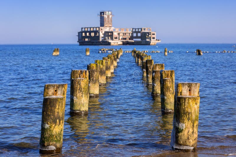 World War II Torpedo Platform at Baltic Sea Stock Image - Image of ...