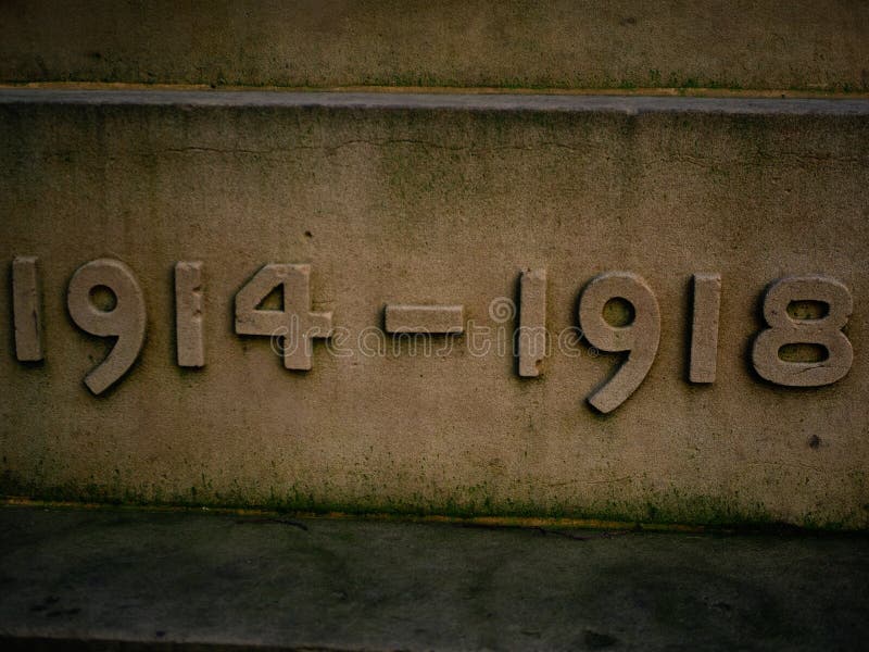 World War 1 Memorial in Stone Medium Shot Stock Image - Image of ...