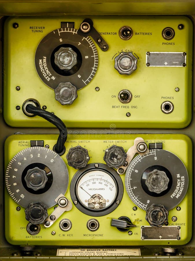 World War 2 Military Wireless Radio Receiver Stock Photo - Image of ...