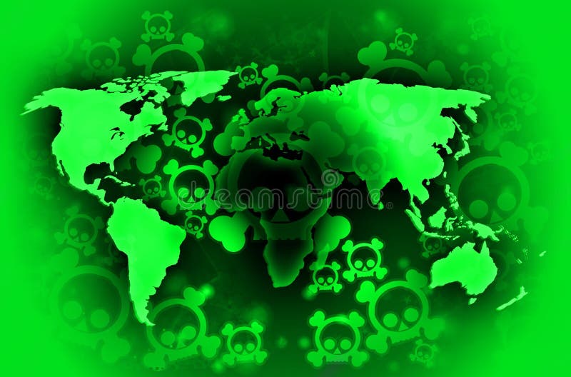 Radioactivity and World Map Stock Vector - Illustration of seismic ...