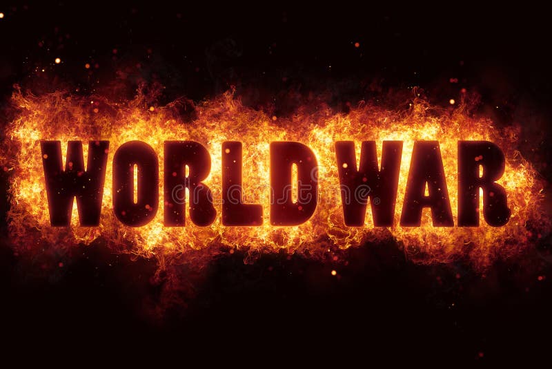 World War Terror Terrorism Fire Burn Flame Text is Explode Stock Image ...