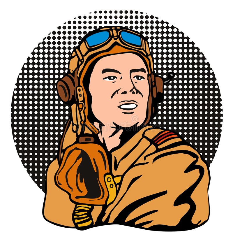 World War two ace pilot stock vector. Illustration of fighter - 2706500