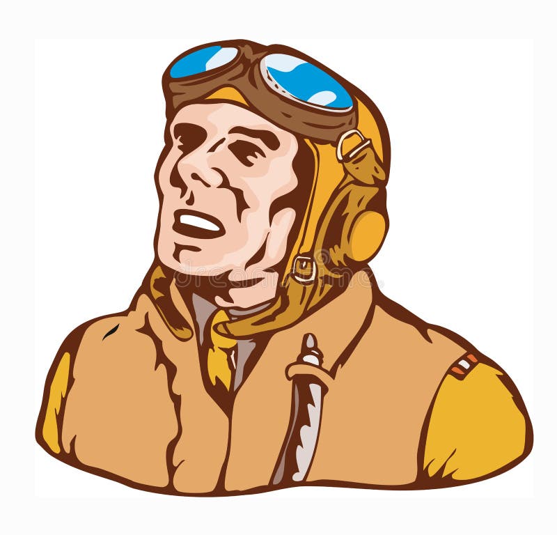 World War two ace pilot stock vector. Illustration of fighter - 2706500