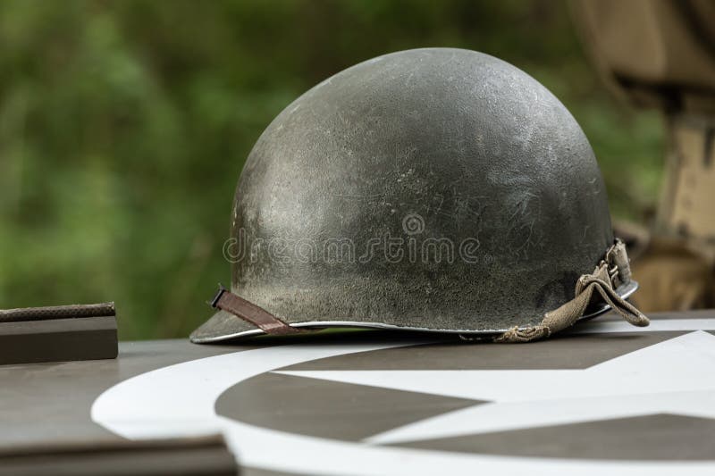 World War Two American Army Helmet Stock Photo - Image of army ...