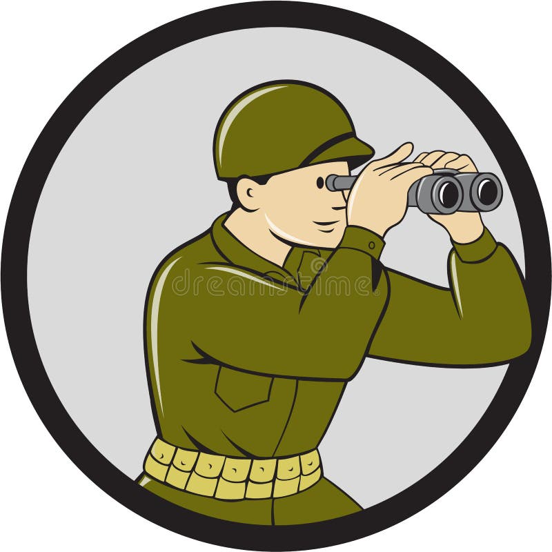 American Soldier Saluting Flag Stock Illustration Illustration Of