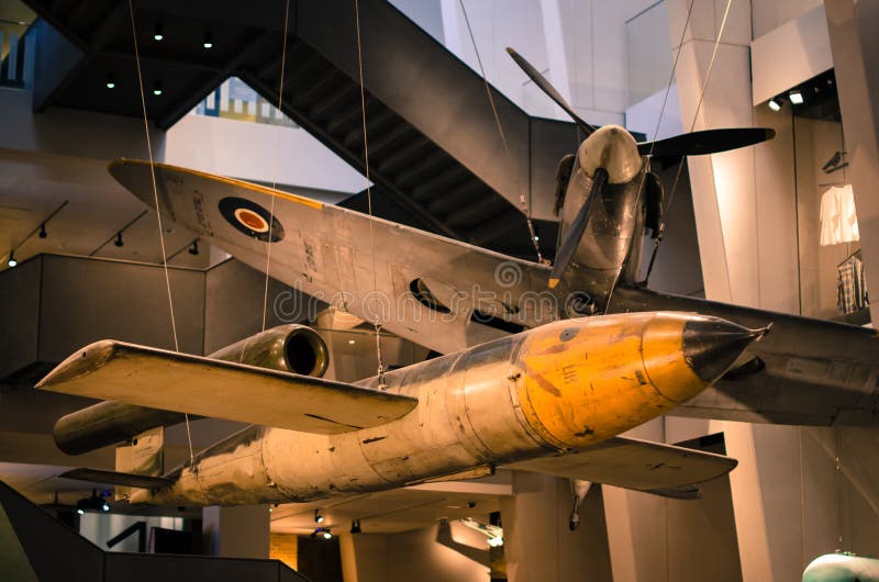 Spitfire Over V-2 Rocket editorial stock image. Image of post - 251108044