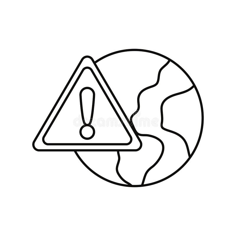 World Warning Sign on White Background Stock Vector - Illustration of ...