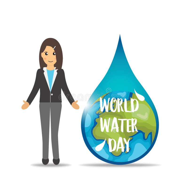 World Water Day Background Design. Vector Illustration Stock Vector ...
