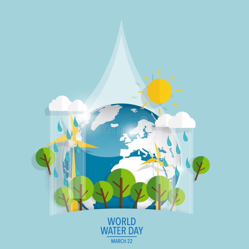 World Water Day Background Design. Vector Illustration Stock Vector ...