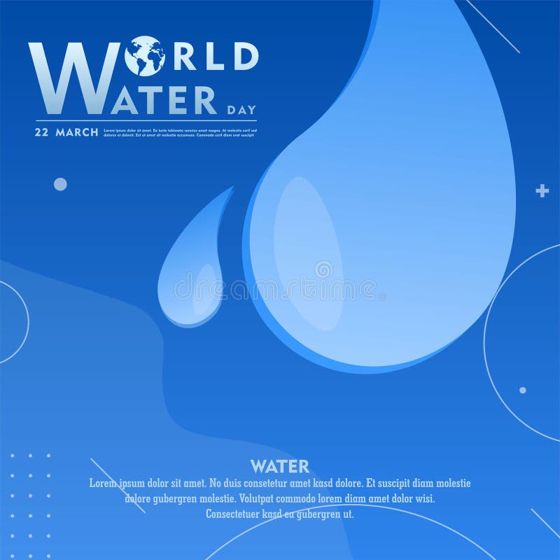 World Water Day Background , Greeting Card or Poster for Campaign Save ...