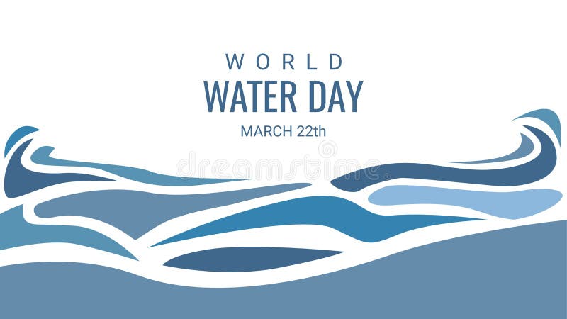 World Water Day Banner Template Flat Design Stock Vector - Illustration ...