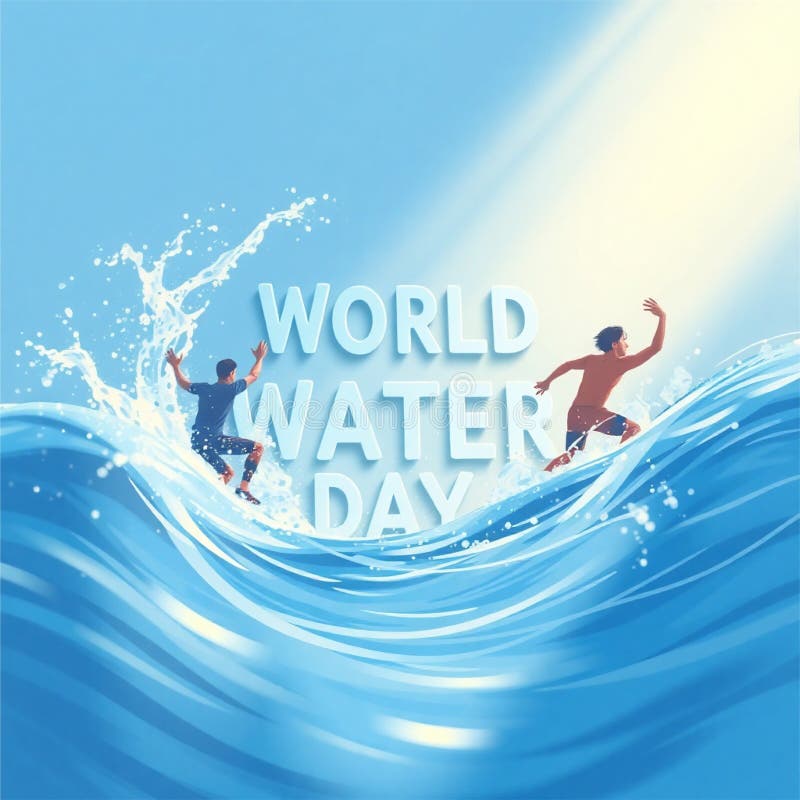 World Water Day Celebration with People Swimming and Splashing in Water ...