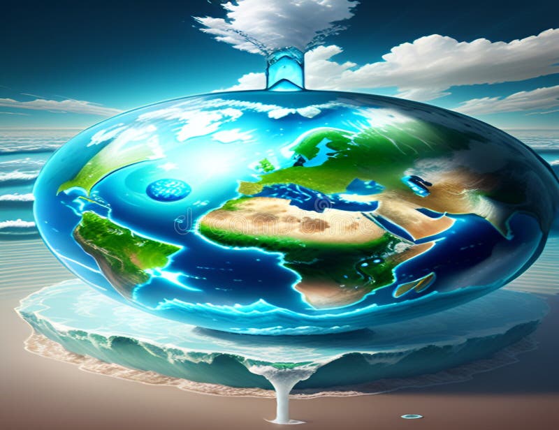World Water Day Concept with Water Drop in Earth Planet Shape ...
