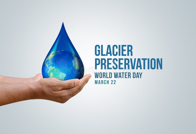 World Water Day Concept. Glacier Preservation Stock Illustration ...