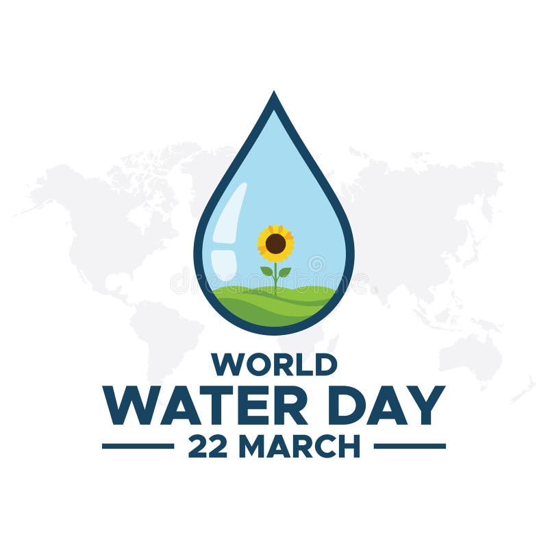 World Water Day Concept. Water for Peace Stock Vector - Illustration of ...