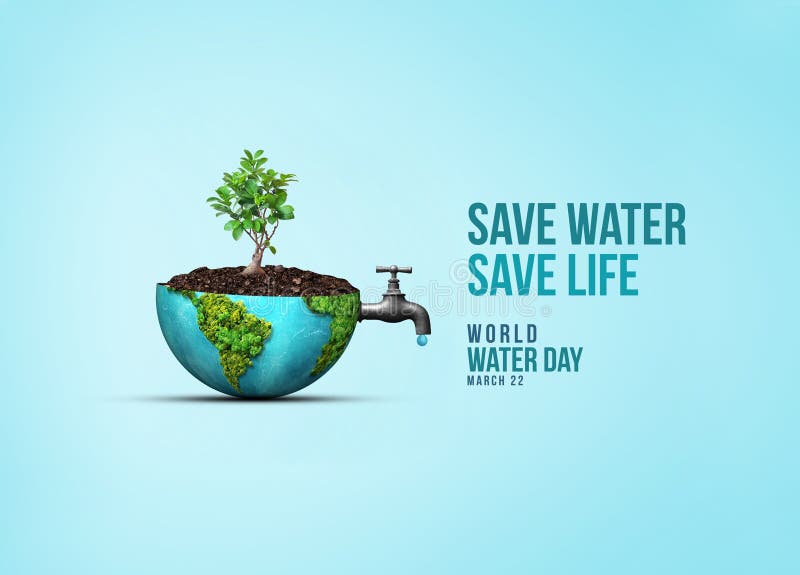 World Water Day Concept. Save Water Save Life Stock Illustration ... World Water Day Concept. Save Water Save Life Stock Illustration ...