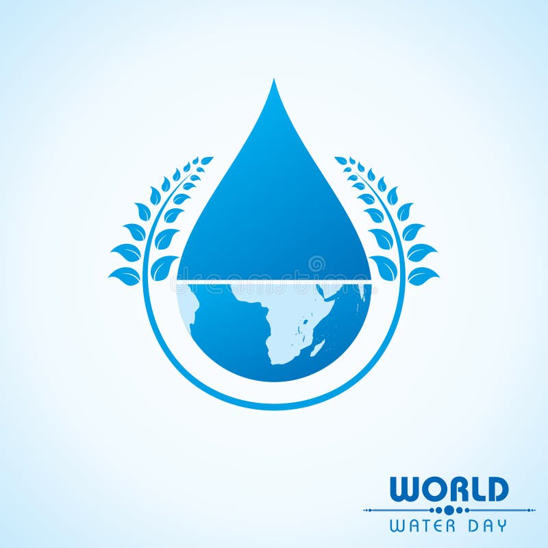 World Water Day Greeting Design Stock Vector - Illustration of earth ...