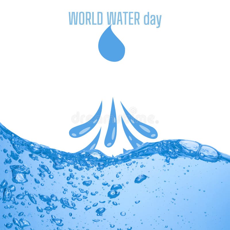 World Water Day with Water Splash Illustration on a Transparent ...