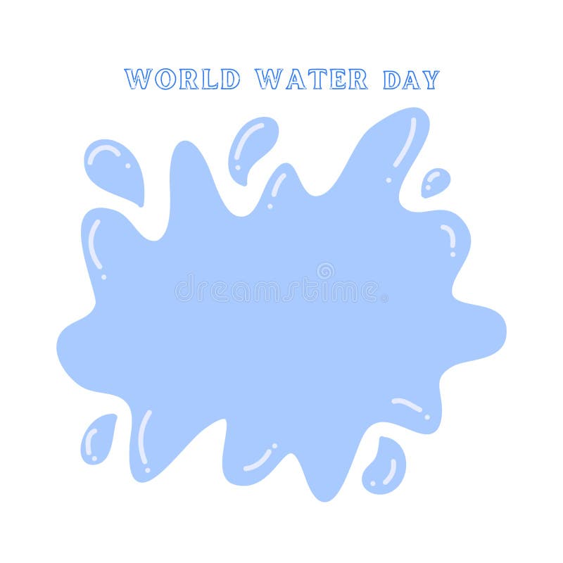 World Water Day Illustration on a Transparent Background Stock Image ...