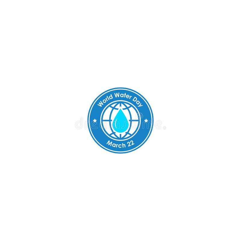 World Water Day Logo, World Water Day Label Vector Graphics Stock ...