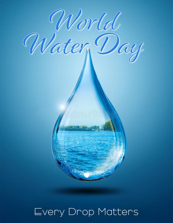 World Water Day Poster Design Stock Illustration - Illustration of drop ...