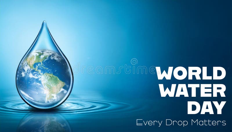 World Water Day Poster Design Stock Illustration - Illustration of drop ...