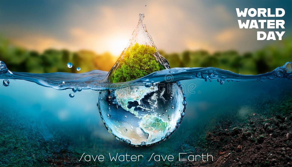World Water Day Poster Design Stock Illustration - Illustration of save ...