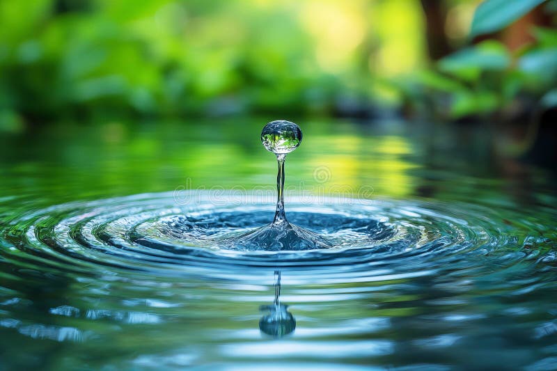 World Water Day, Raindrop Falling into a Puddle Symbol Importance of ...
