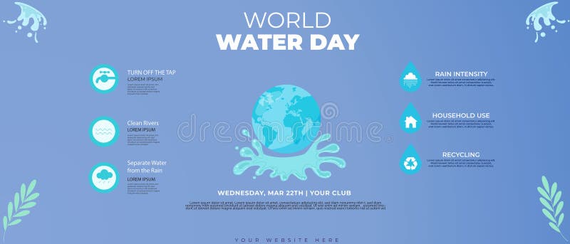 World Water Day Template. Save Water Ecology Concept Creative Logo ...