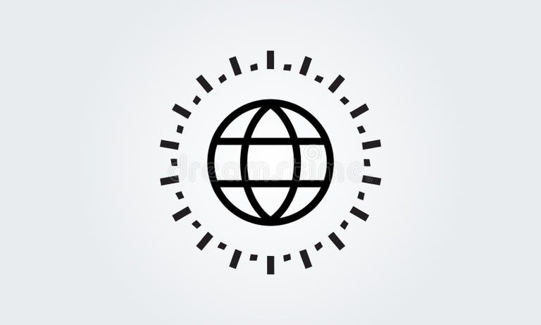 World Web, Earth Globe, Website Icon Contact Vector Illustration Stock ...