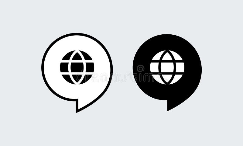 World Web, Earth Globe, Website Icon Contact Vector Illustration Stock ...